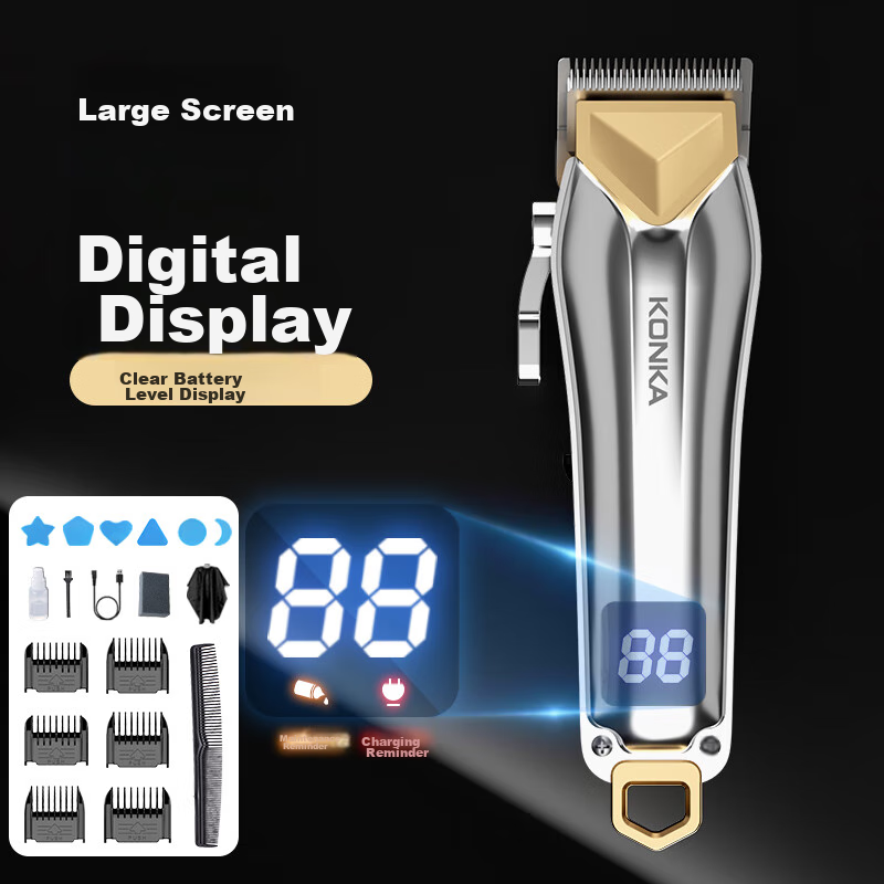[Konka KLFQ-3709-T] Konka (KONKA) Electric hair clipper Adult professional intelligent hair clipper hair clipper scissors Children's electric hair clipper hair clipper Hair Clipper Self-service hair clipper artifact Pet shaver