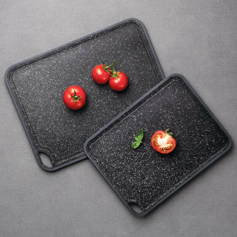 LOCK&LOCK Anti-Mold Antibacterial Cutting Board, Non-Slip Double-Sided Rolling Board for Home Use, Fruit And Baby Food Chopping Board, Black CKD007