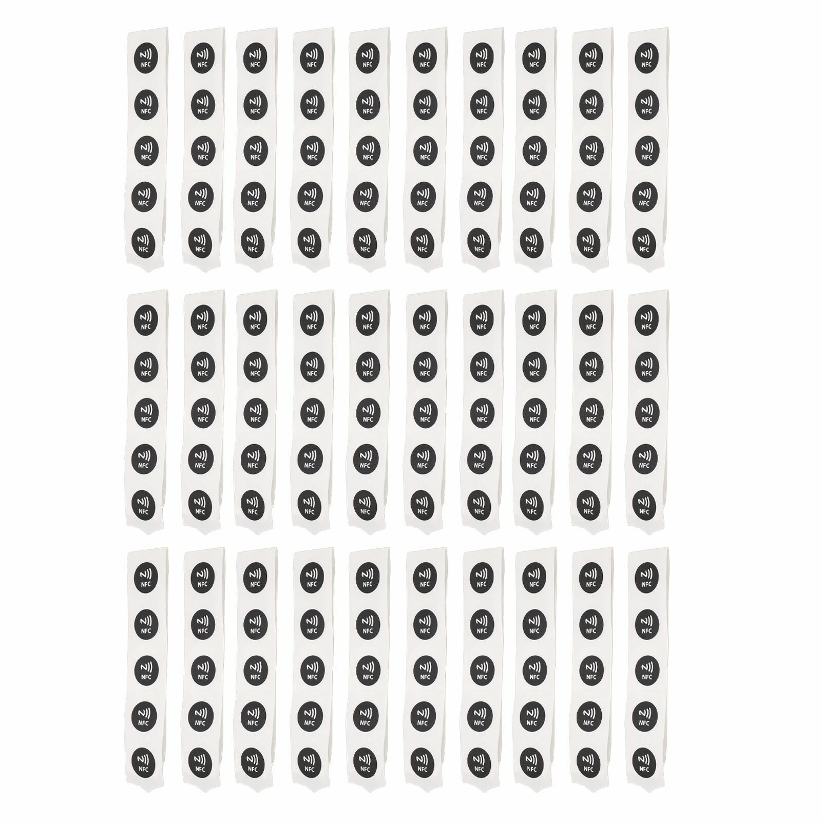 Водонепроницаемые наклейки NFC, 504 байта, 30 шт, программируемые метки NFC для телефона TagMo, черные этикетки NFC из ПВХ