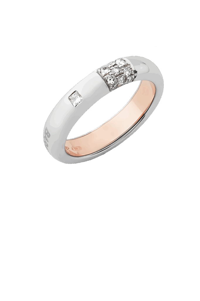 Кольцо, комбинированное золото, 750 проба, бриллиант