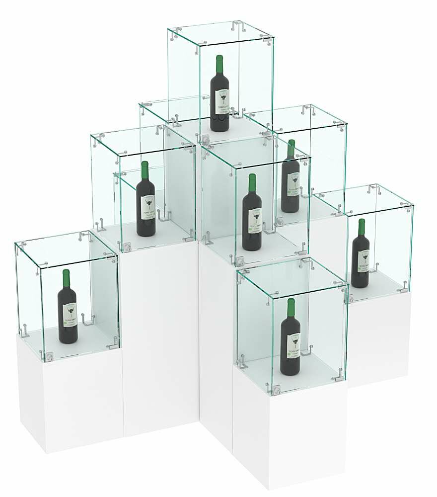 Комплект Демо-стендов со стеклом Льдинка-Крест №2, Белый