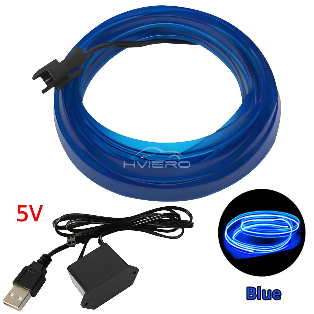 Неоновая LED лента Blue-USB 3M