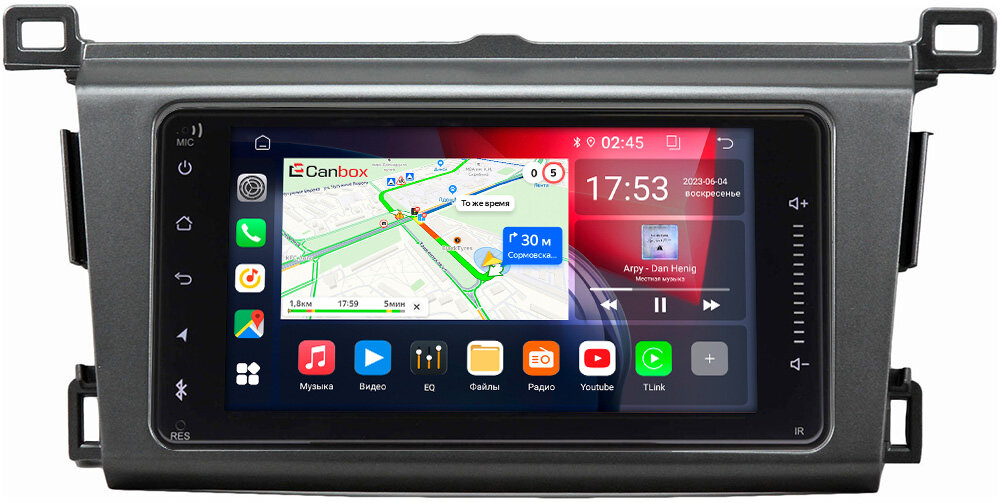 Штатная магнитола Toyota RAV4 4 (XA40) 2012-2019 Canbox RS6901-RP-TYRV4X-06 1.5/32 Android 10 (IPS, DSP, CarPlay)