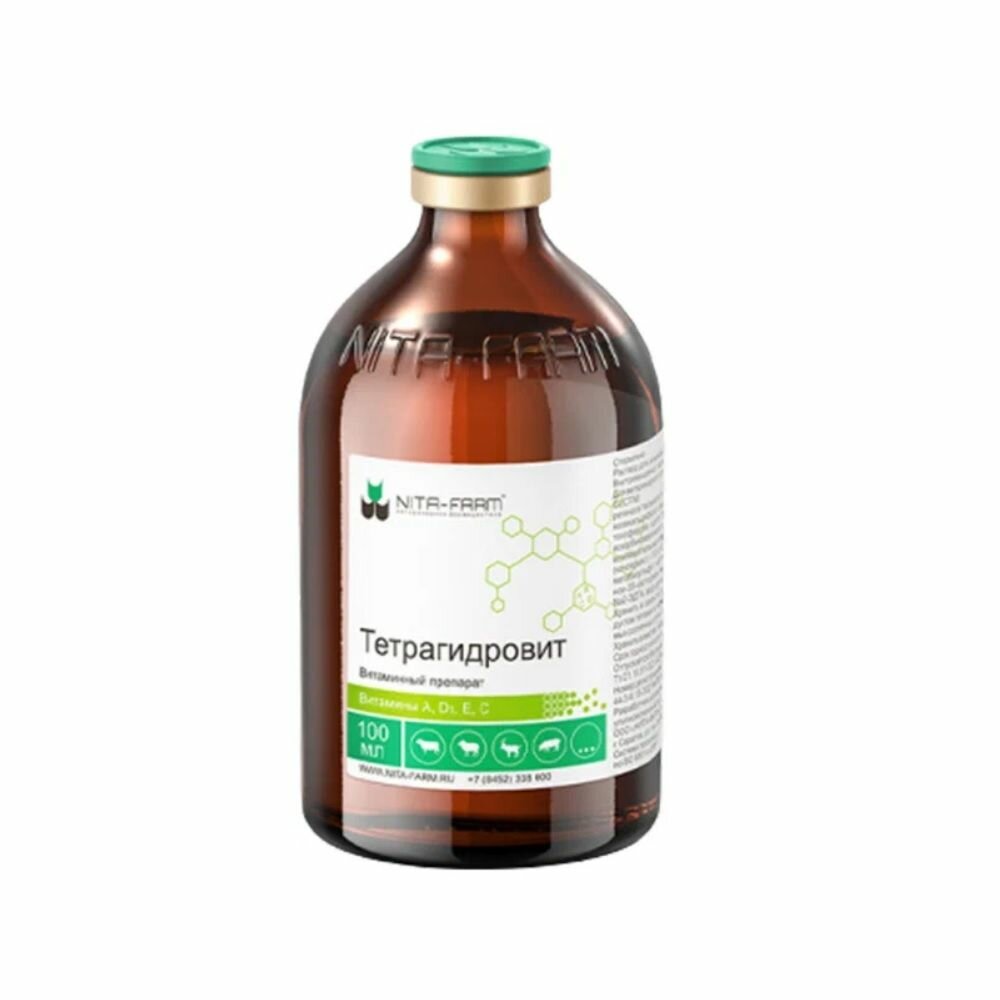 Раствор NITA-FARM "Тетрагидровит", для всех видов животных, 100мл