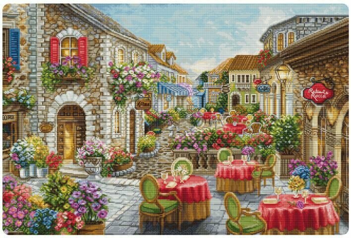 Набор для вышивания Luca-s BU5080 Fiori Caffes, 33x22 см