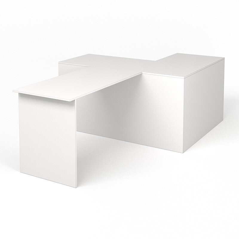 Стол руководителя №16 с приставкой брифингом, Белый. Производитель товара - компания Westcom.