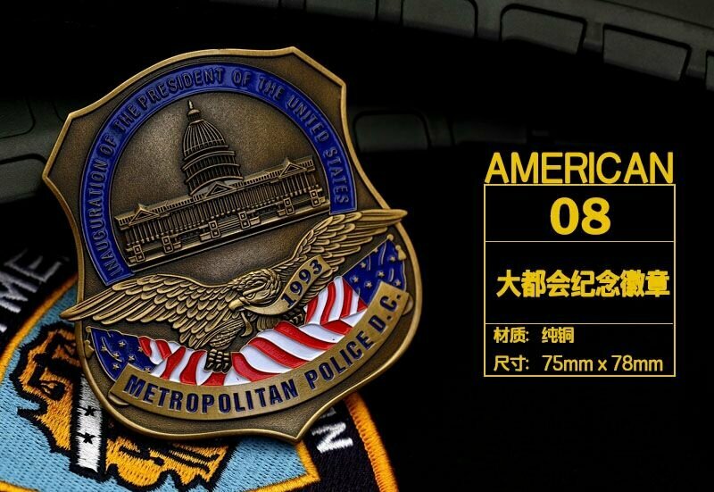 США Бюст Значок Hat Badge Бронзовый знак