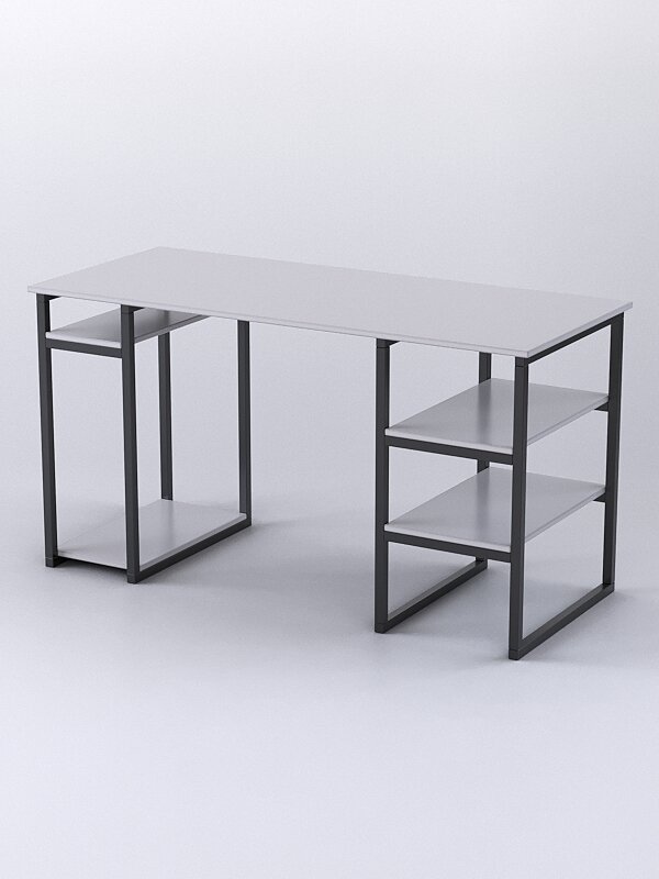 Стол "Стронг" №7 левосторонний в стиле лофт, Серый. Производитель товара - компания Westcom.