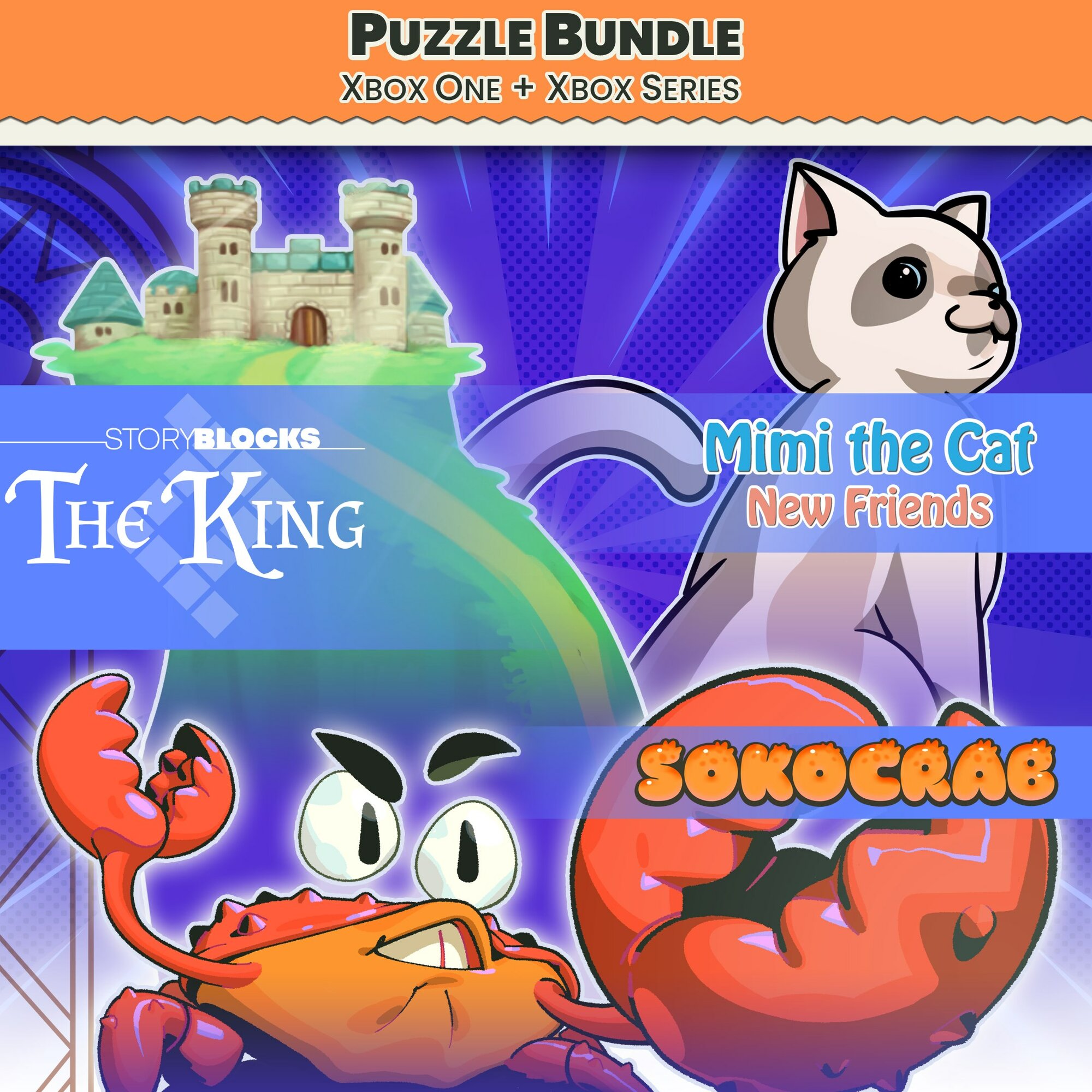 Игра Puzzle Bundle Xbox - Mimi New Friend, Sokocrab and StoryBlocks для Xbox - Цифровой код для Microsoft Store