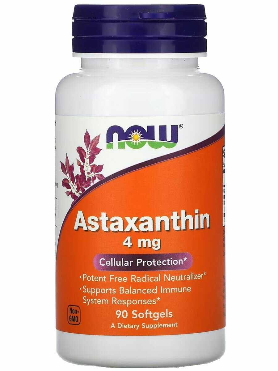 Астаксантин 4 MG NOW 90 SGELS