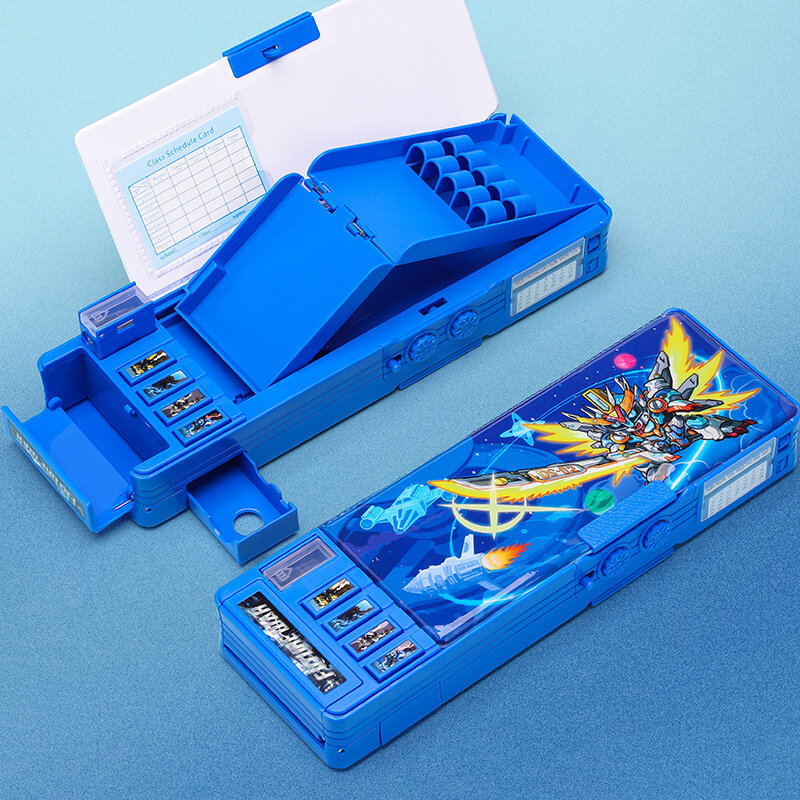 Канцелярский пенал Kapibala Mecha Meteor, с парольным замком, двусторонний, для начальной школы