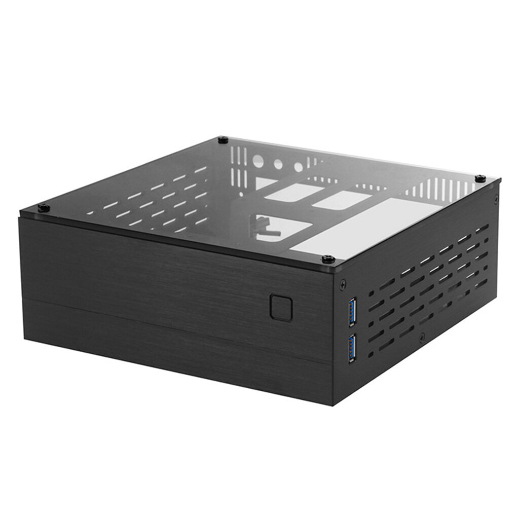 Компьютер B01 Mini ITX для корпусного корпуса Корпус для настольного ПК из алюминиевого/стеклянного портфеля