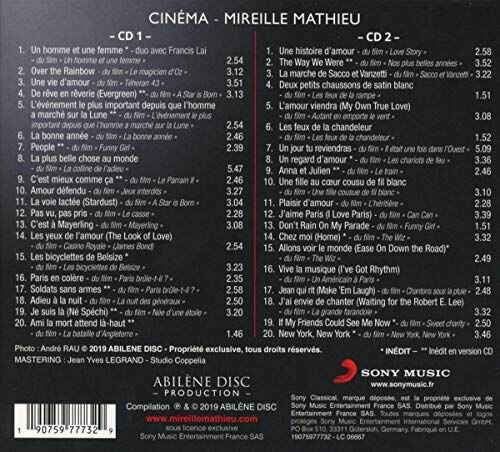 Диск Mireille Mathieu - Cinema (2 CD) — фото 1