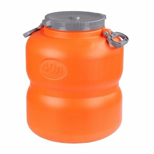 Канистра-бочка Альтернатива "Байкал" 40 л, оранжево-серая, пищевая