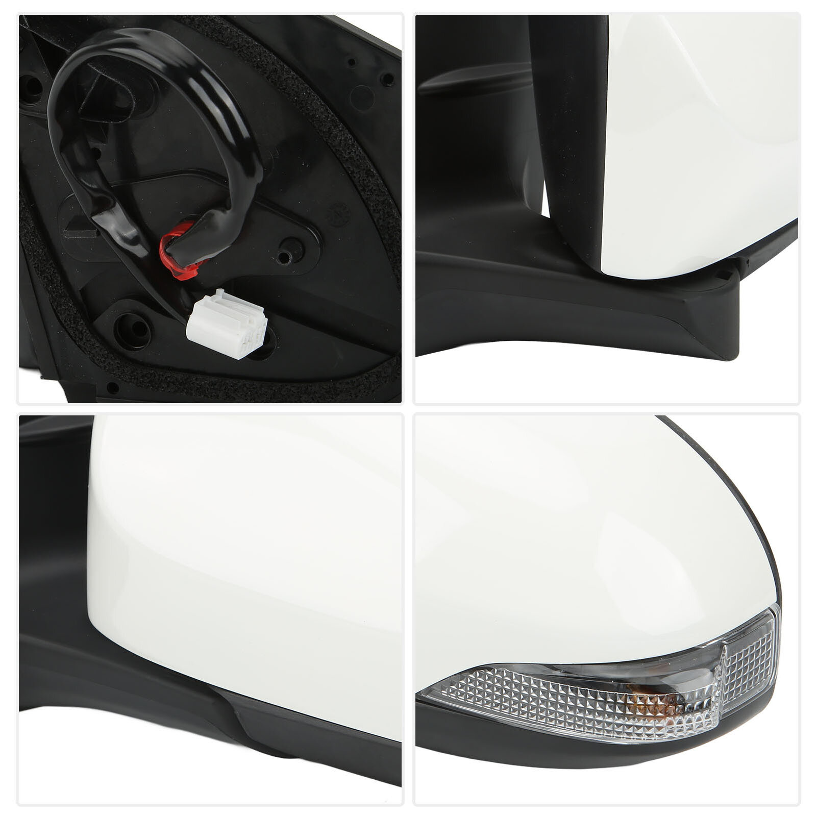 Боковое зеркало Super White с электроподогревом и заменой указателя поворота для Corolla E170 2014‑2019 левое