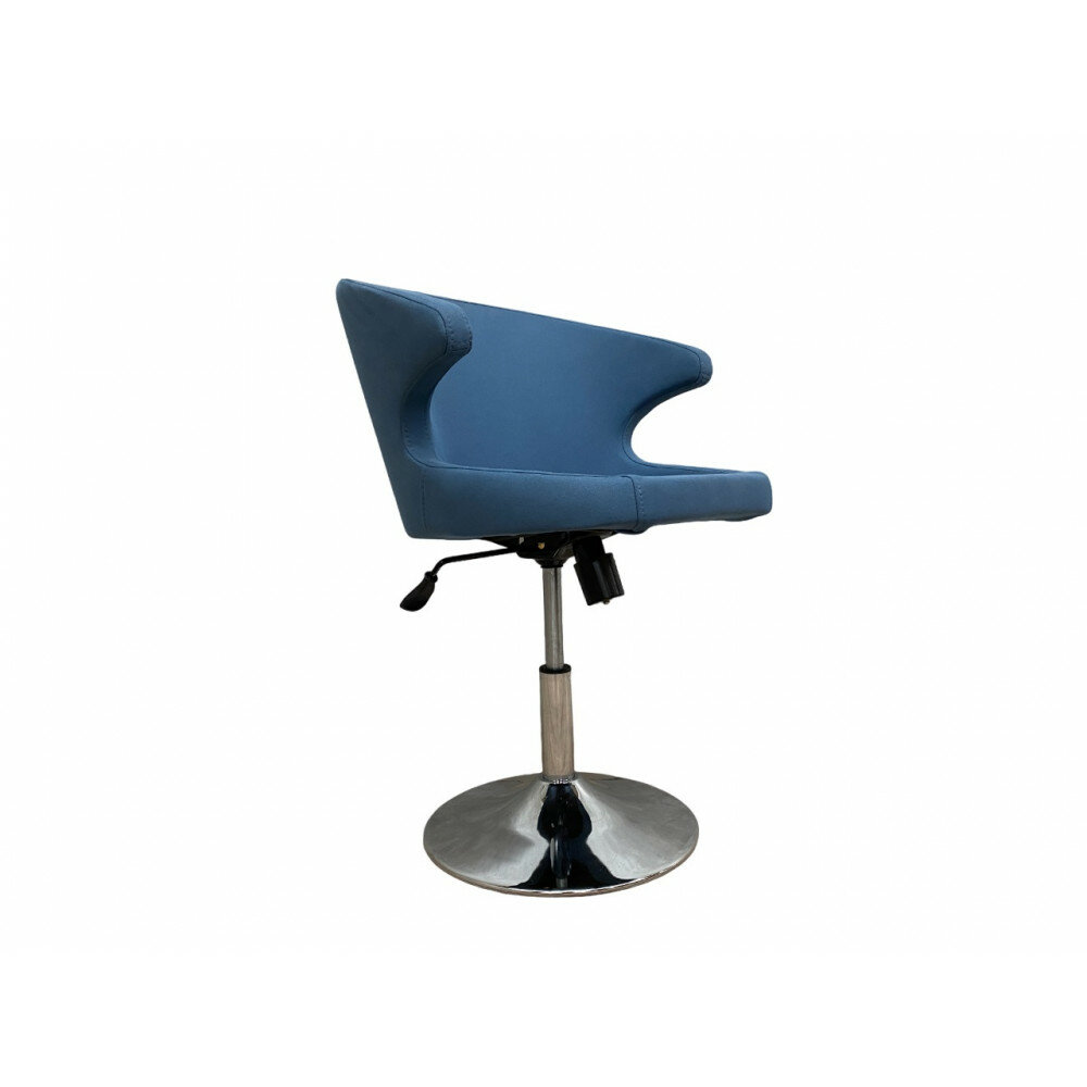 Стул GRUPPO 396 "Бальб", текстиль, мягкий, синий, с подлокотниками