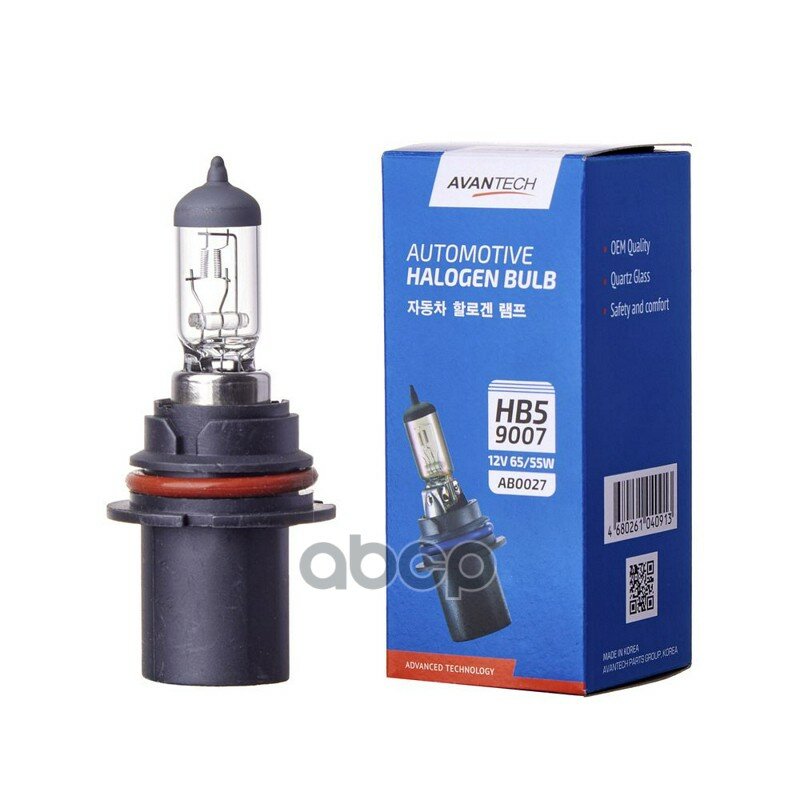 Лампа головного света Avantech 9007 (HB5) 12V 65/55W 8GJ178555-343 AVANTECH арт. AB0027