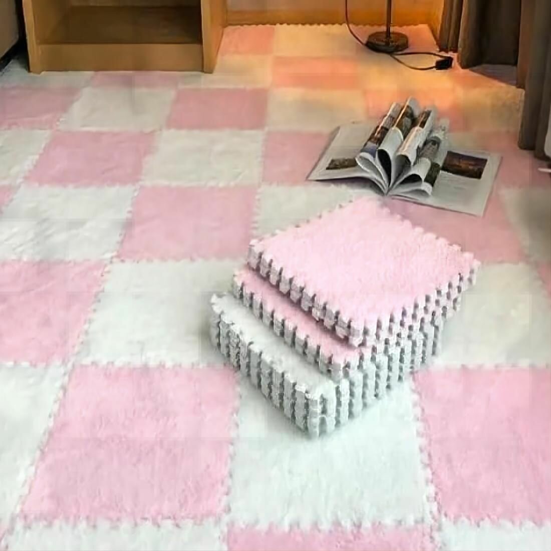 Напольный коврик из пенопласта, плюшевый ковер для сращивания 10шт