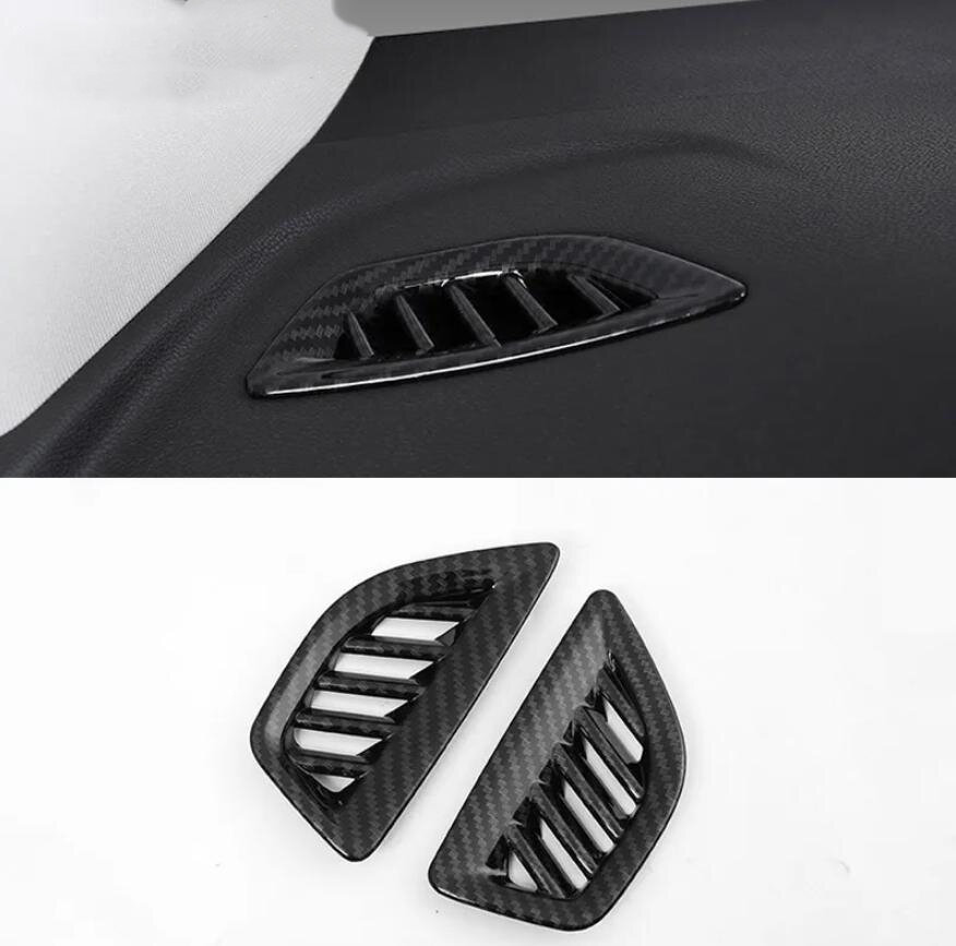 Аксессуар для Чанган CS35 Плюс - Накладки (окантовка) на верхние боковые воздуховоды (с поперечными) для Changan CS35 Plus 2018-2020 г. г.