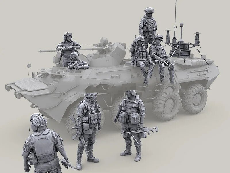 36347 полимерные фигурки солдаты, наборы моделей (только 8 фигурок), неокрашенные, разобранные, 1/35