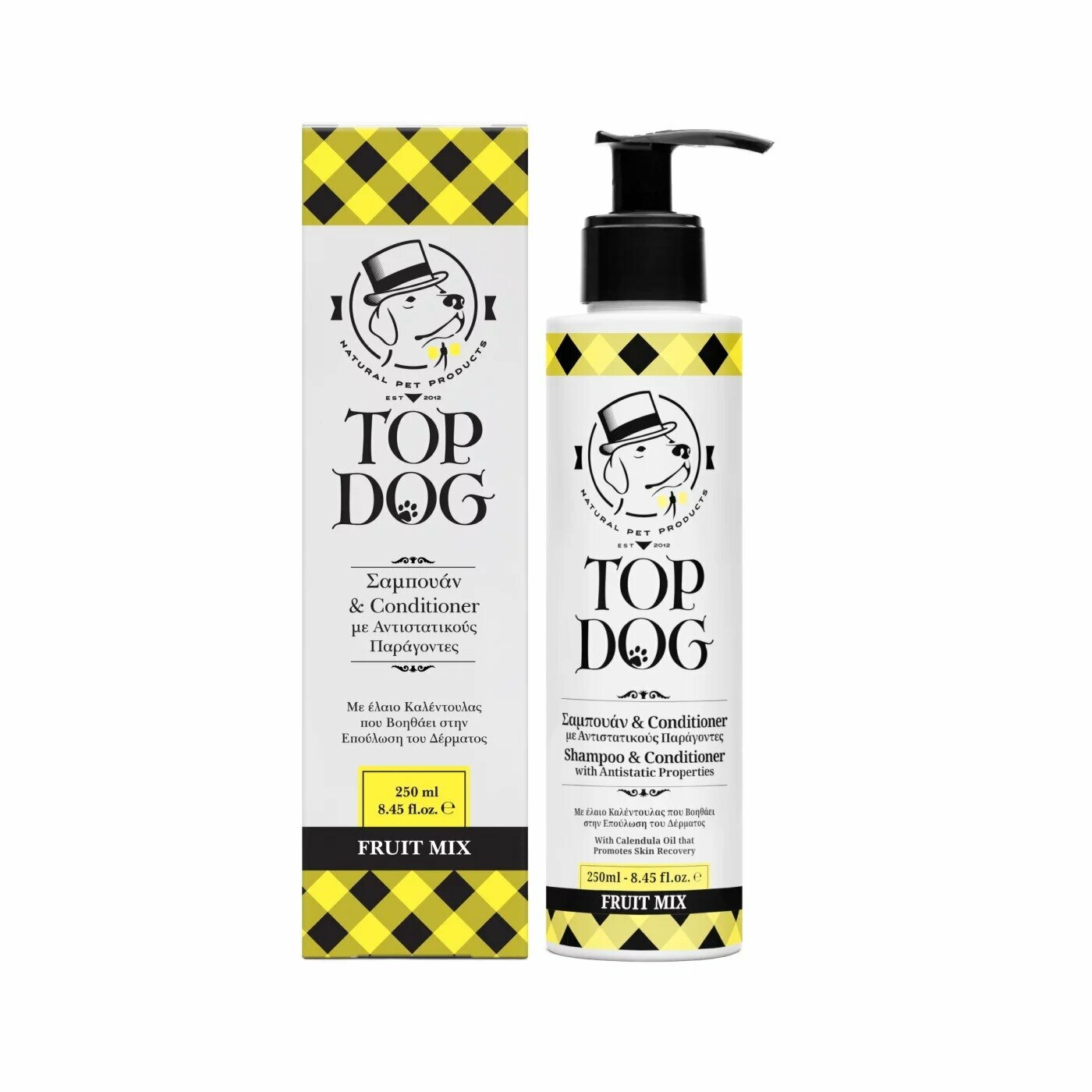 Шампунь-кондиционер для собак TopDog Fruit Mix укрепление и увлажнение, 250 мл