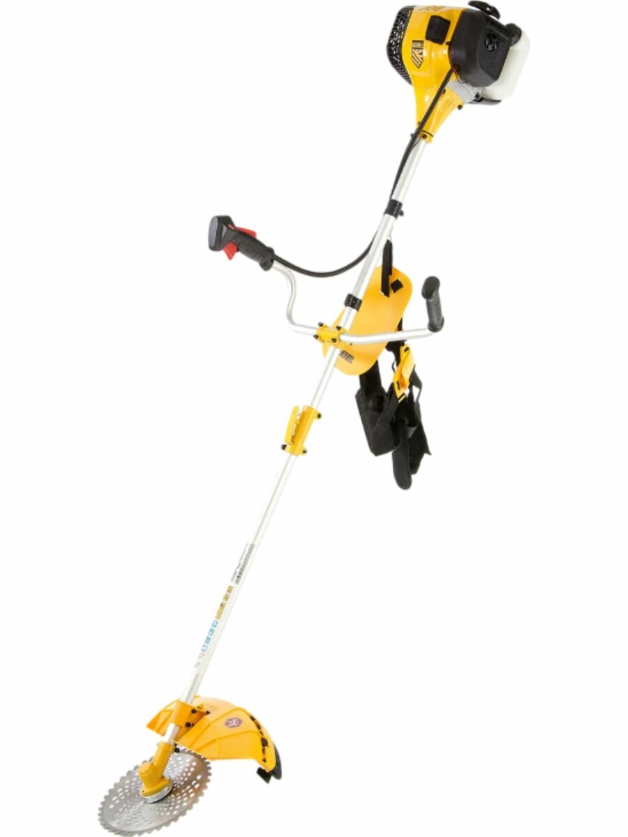 Триммер бензиновый Denzel DGT 520S, 52 см3, разъемная штанга, желтый