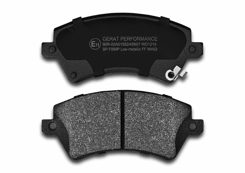 Тормозные колодки Gerat BP-F099P (передние) Low-metallic
