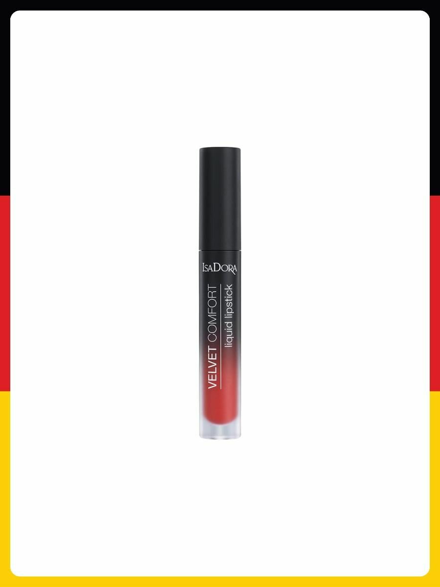 Губная помада Isadora Velvet Comfort Liquid Lipstick 57 Hot Coral 4 ml