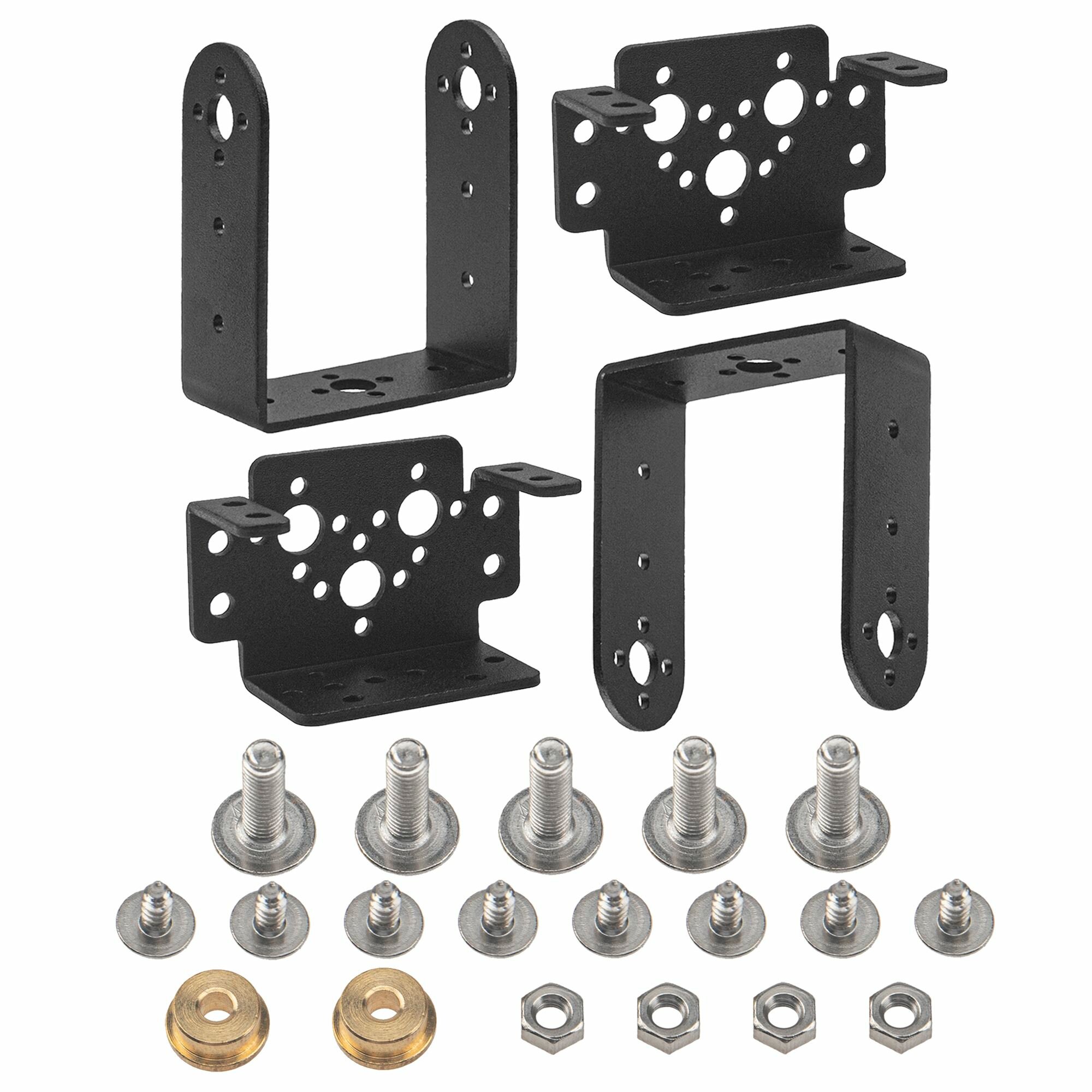 2 Комплекта кронштейна для крепления сервопривода, 2 комплекта для крепления датчика поворота и наклона DOF для стандартного радиоуправляемого автомобиля MG995 MG996 с сервоприводом, Лодка