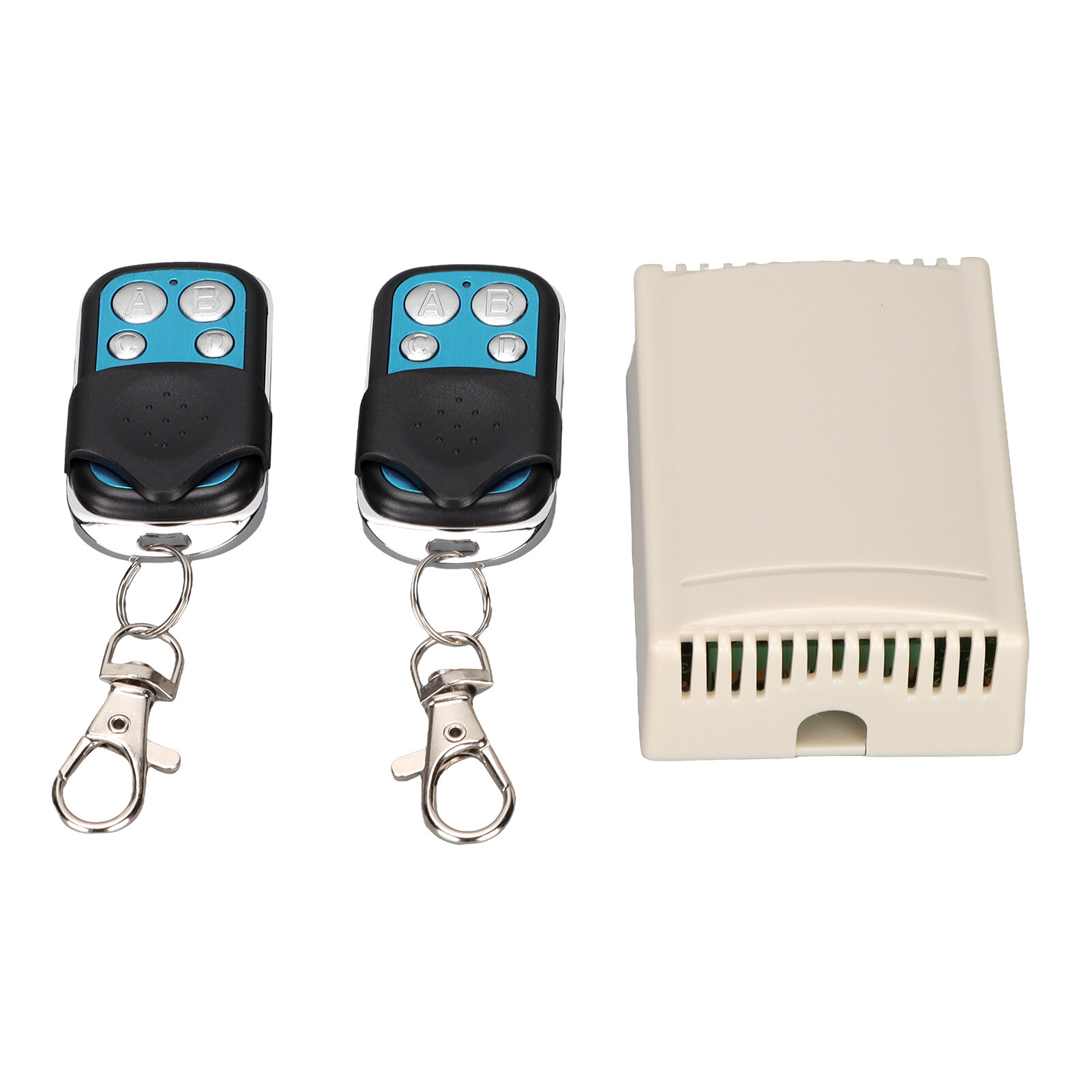 Переключатель с радиоуправлением RF 4 канала 433MHz накопительный беспроводной реле передатчик приемник для светодиодов дверей окон 12V 10A реле 2 пульта управления ABS -40℃+80℃ -105dB сухой контакт 4 CR2016