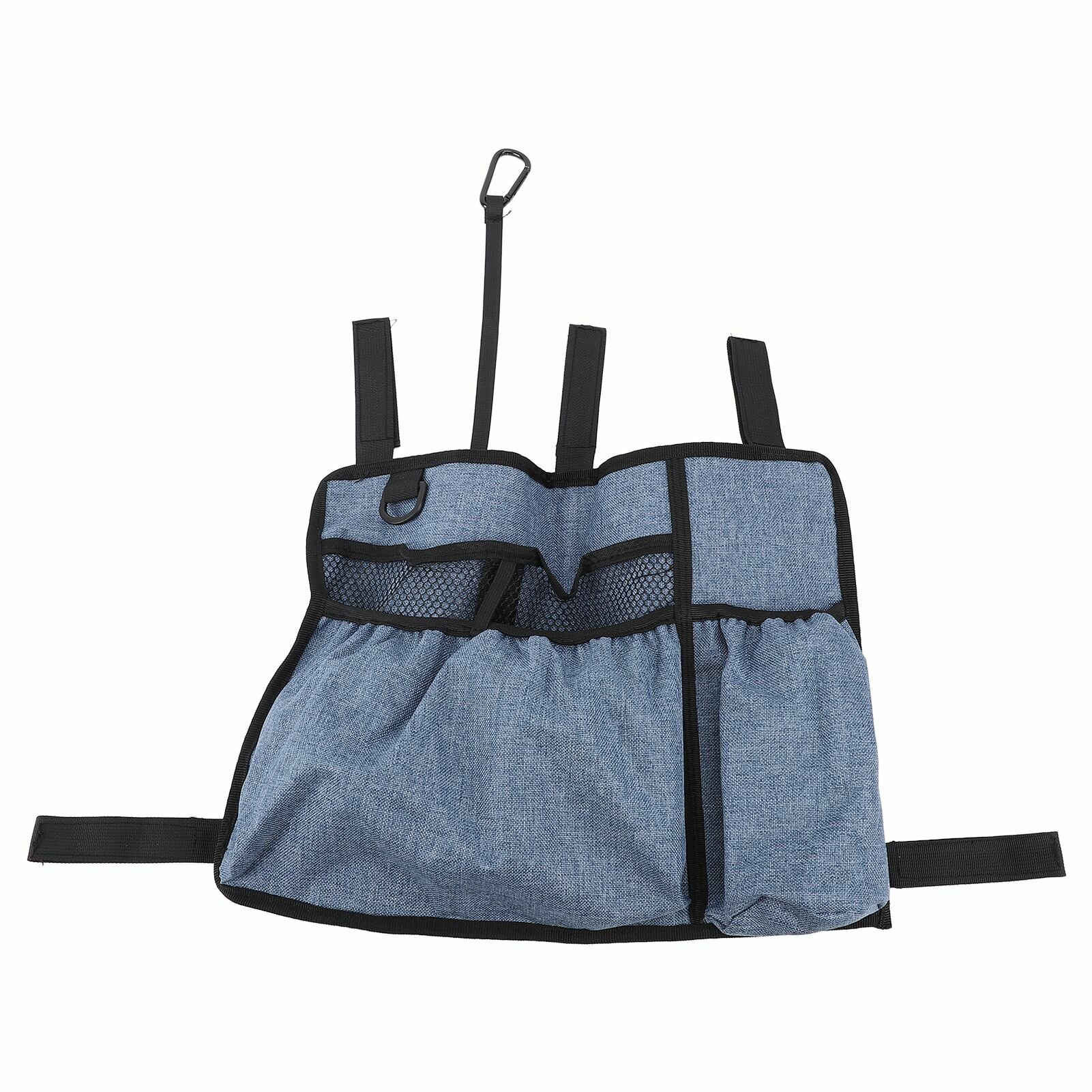 Сумка для инвалидной коляски из ткани Оксфорд, многофункциональная, водонепроницаемая, с несколькими карманами, безопасный органайзер, синяя