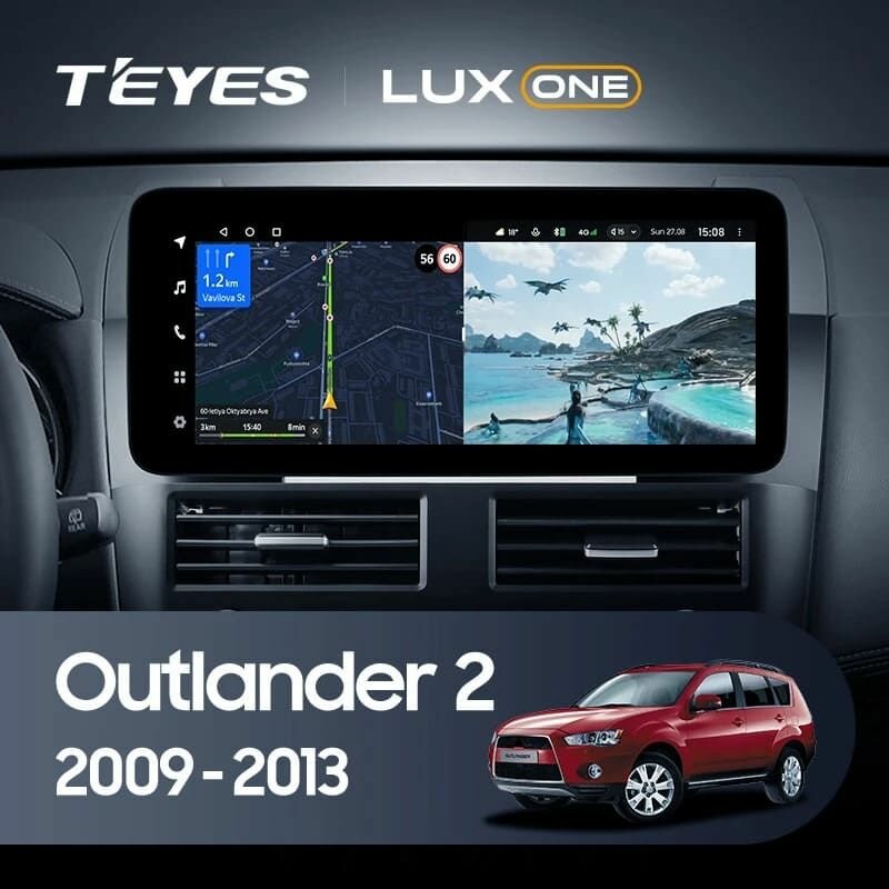 Штатная магнитола Teyes LUX ONE 360 6/128 Mitsubishi Outlander 2 CW0W (2009-2013) Тип-В
