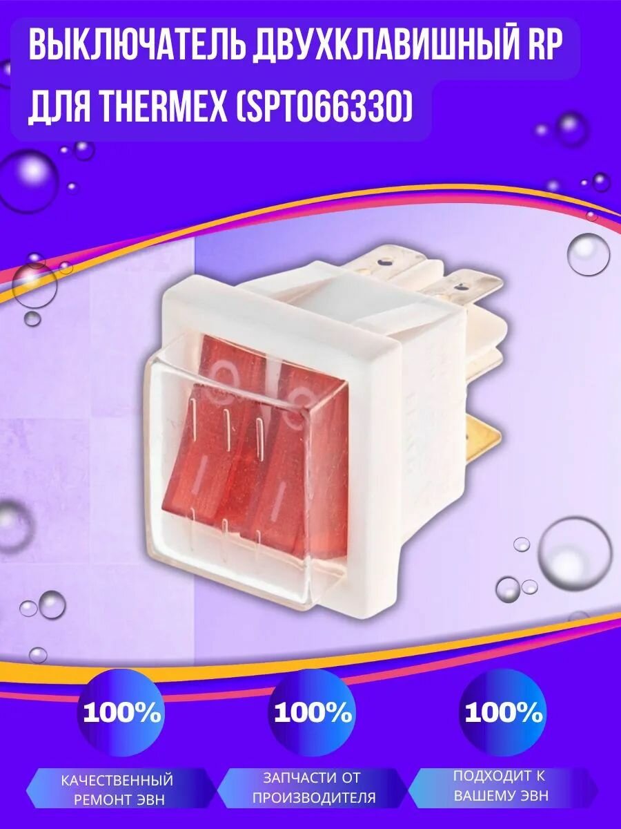 Выключатель двухклавишный RP для Thermex