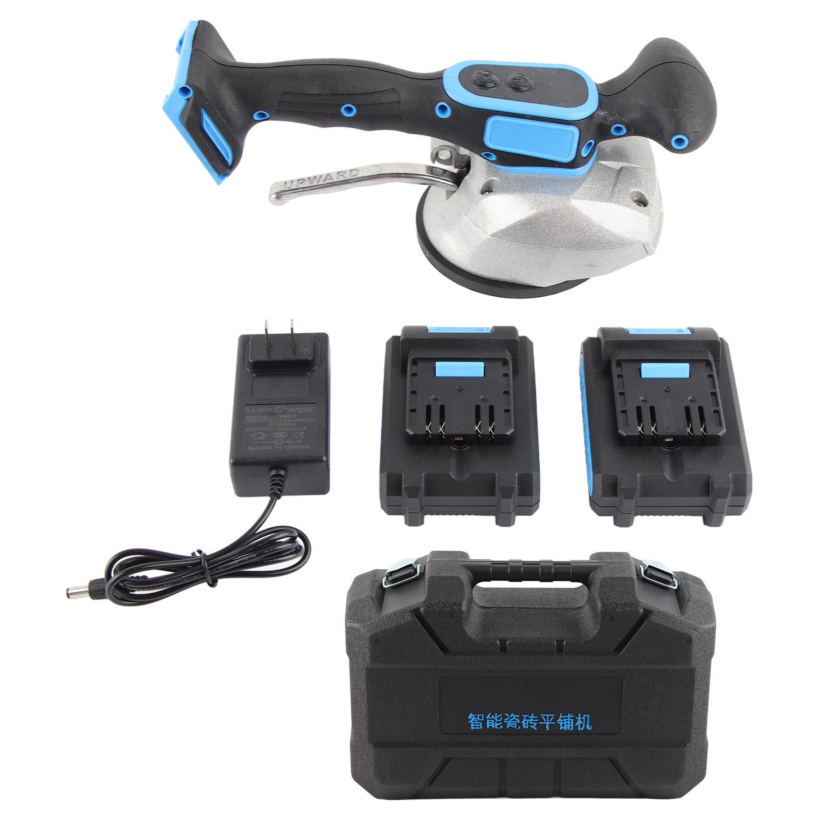 Вибрационный инструмент для плитки, 12 см, присоска, 6 регулируемых скоростей, ручной, 13000 об/мин, с аккумулятором 21 В 12000 мАч.