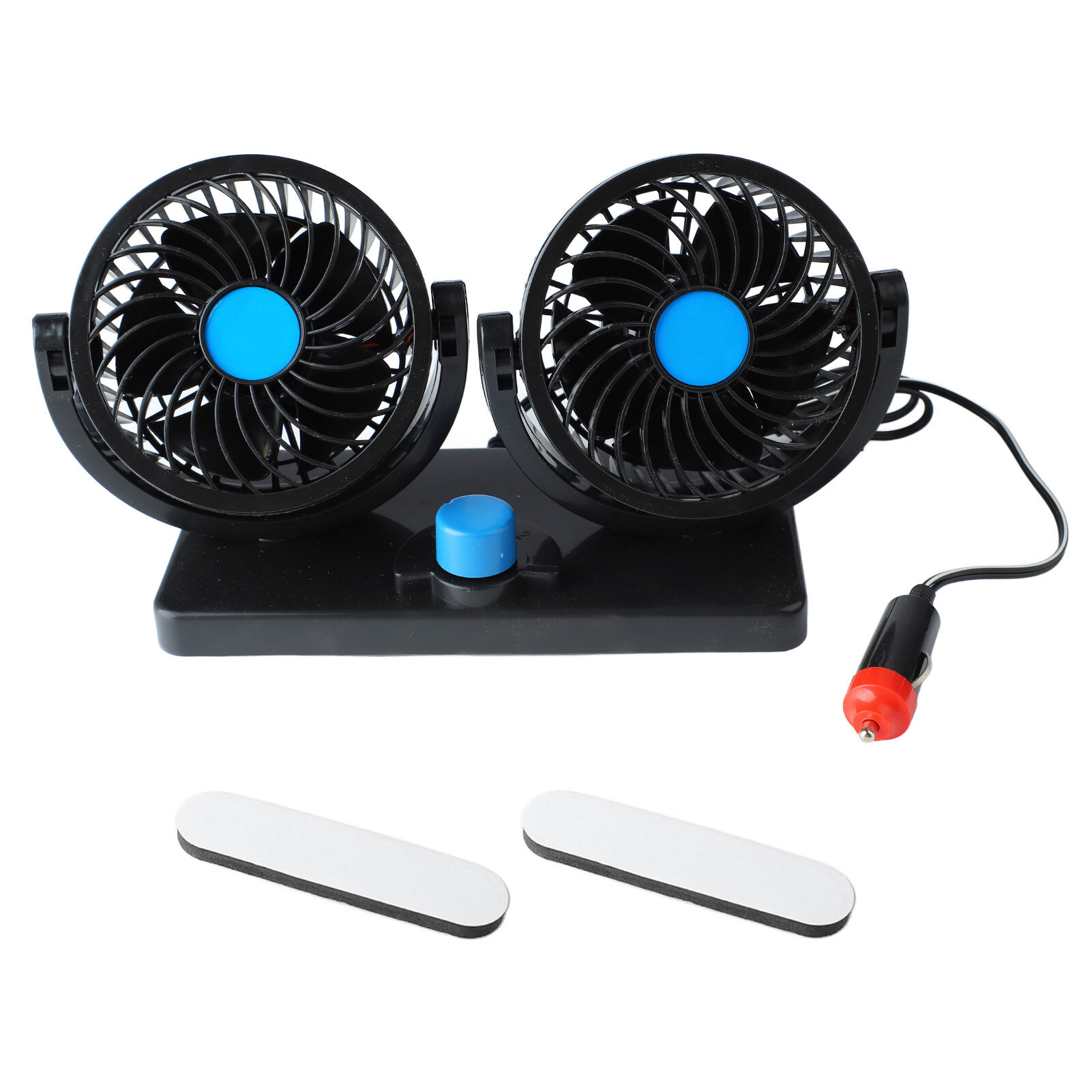 12 В двухголовочный автомобильный вентилятор с вращением на 360 , вентиляторы для приборной панели сиденья для автомобиля, внедорожника, автофургона, прохладный и тихий для летних поездок