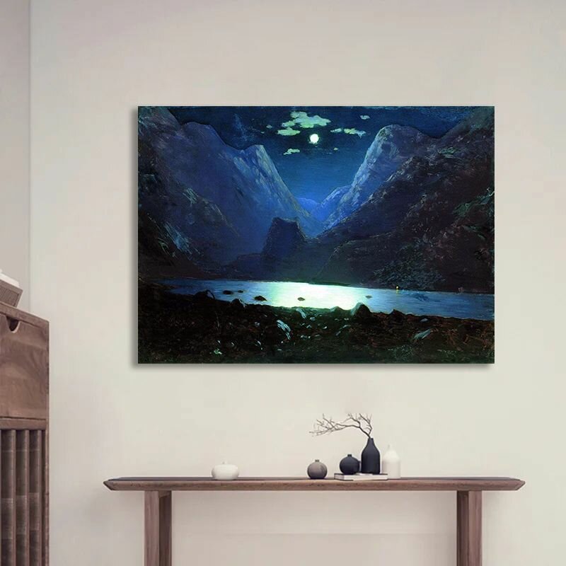 Куинджи / закат С деревьями, Репродукция картины на холсте, 30х40 см.