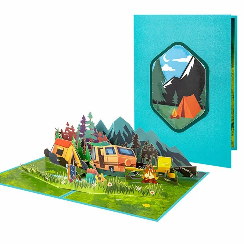 3D открытка с мировой архитектурой parehope camping