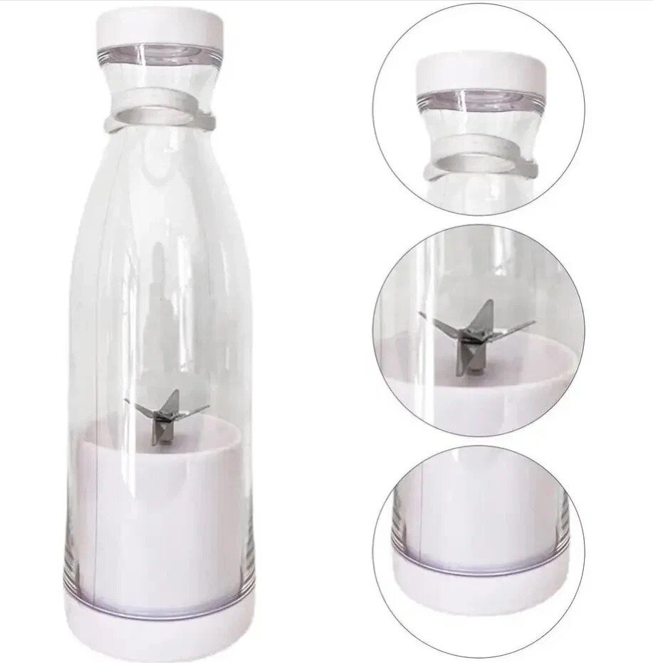 Mini juice: "BlendMate" Портативный блендер для смузи, шейкер для коктейлей и напитков 420мл