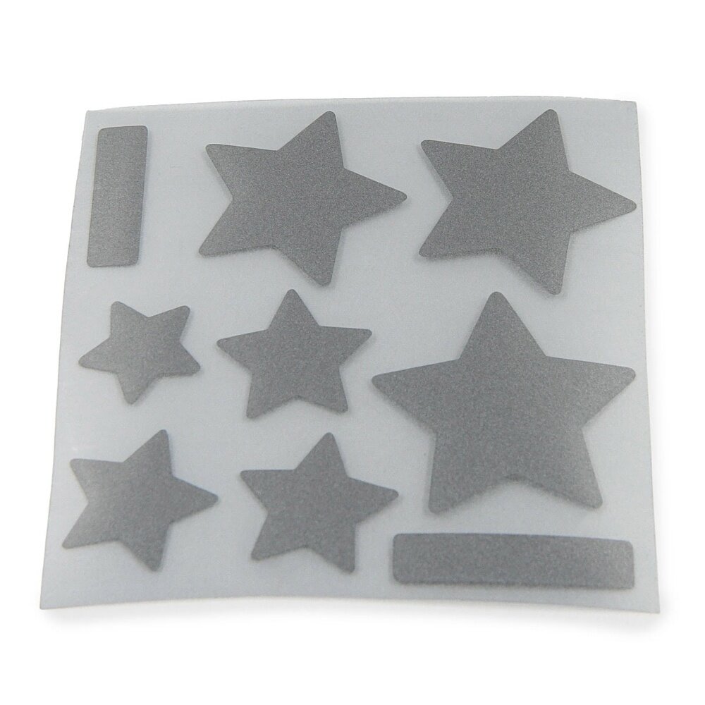 Набор наклеек на одежду айрис светоотражающие, Звезды, 1 шт