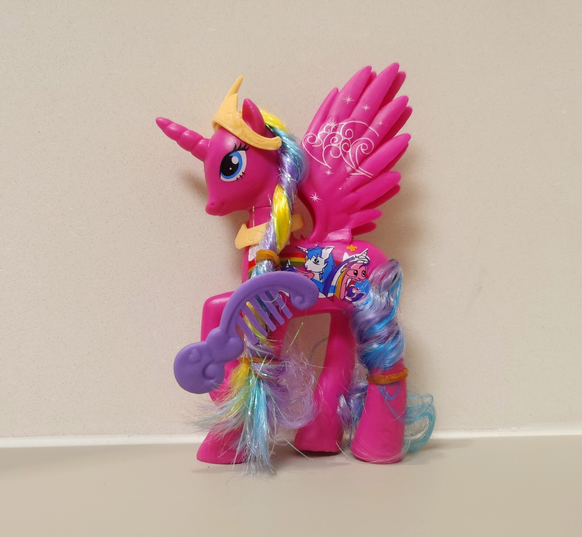 My Little Pony toy ornaments plastic figure 14cm combable My little pony model