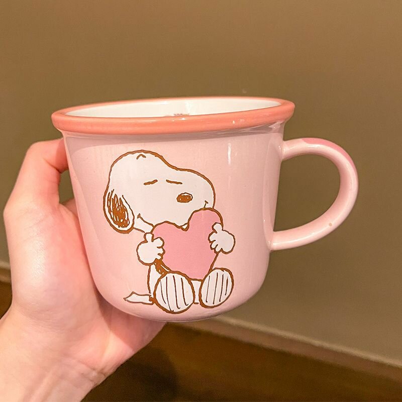 Кружка Snoopy, керамическая чашка с высокой стоимостью, домашняя питьевая вода, офисная чашка для воды, пара, чашка для овсянки, чашка для завтрака