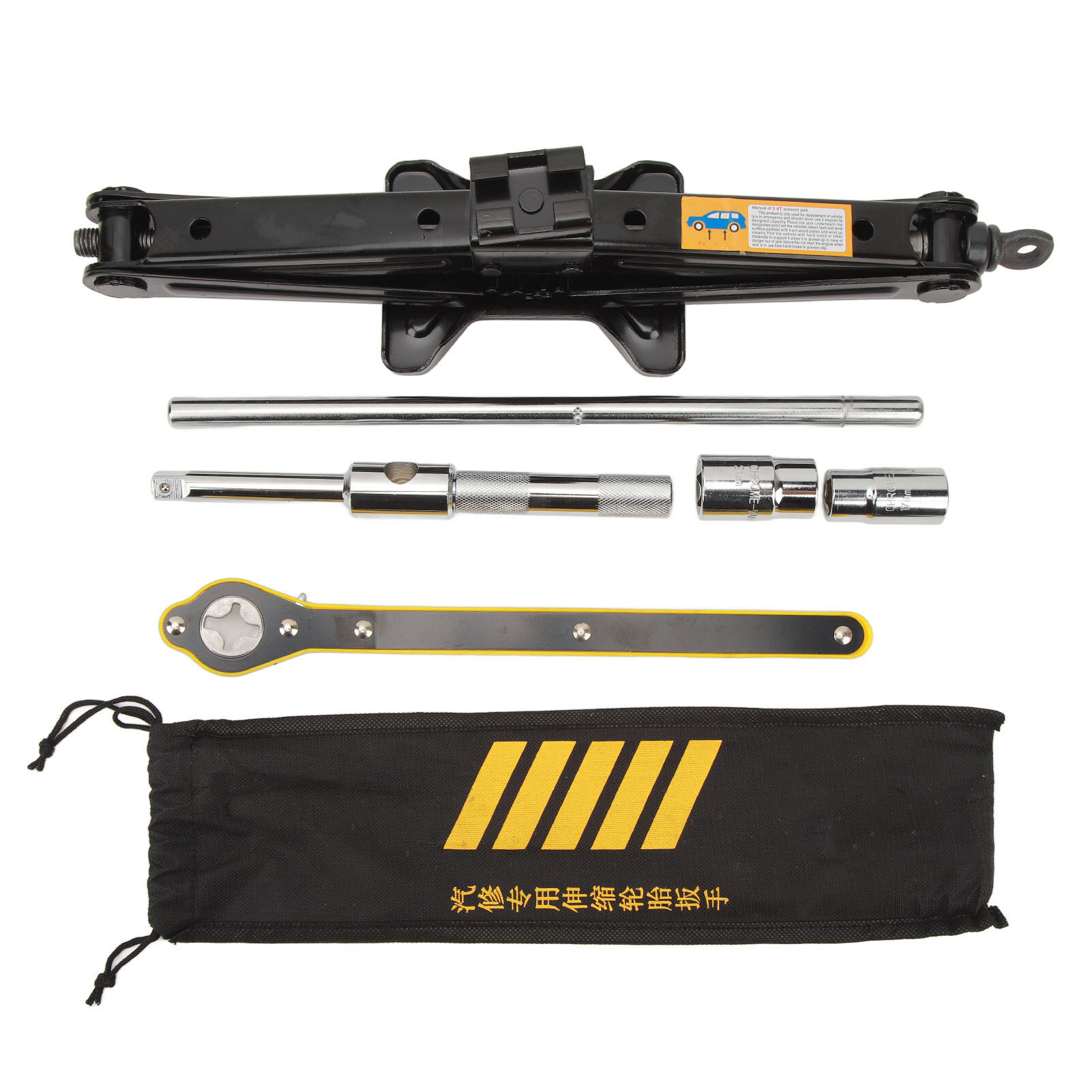 Ножничный домкрат грузоподъемностью 3 тонны, стальная конструкция, экономичный портативный подъемник для легковых автомобилей, внедорожников и мотовездеходов.