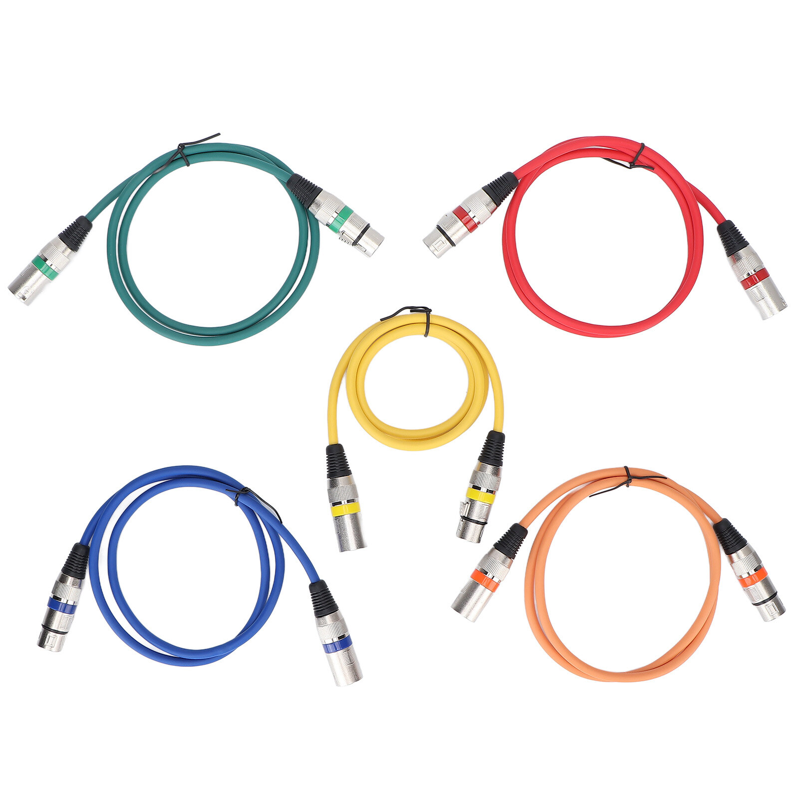 Микрофонный кабель XLR-XLR, 3-контактный балансный экранированный XLR, микрофонный кабель папа-мама для записи микрофонного микшера, 1 м/3,3 фута