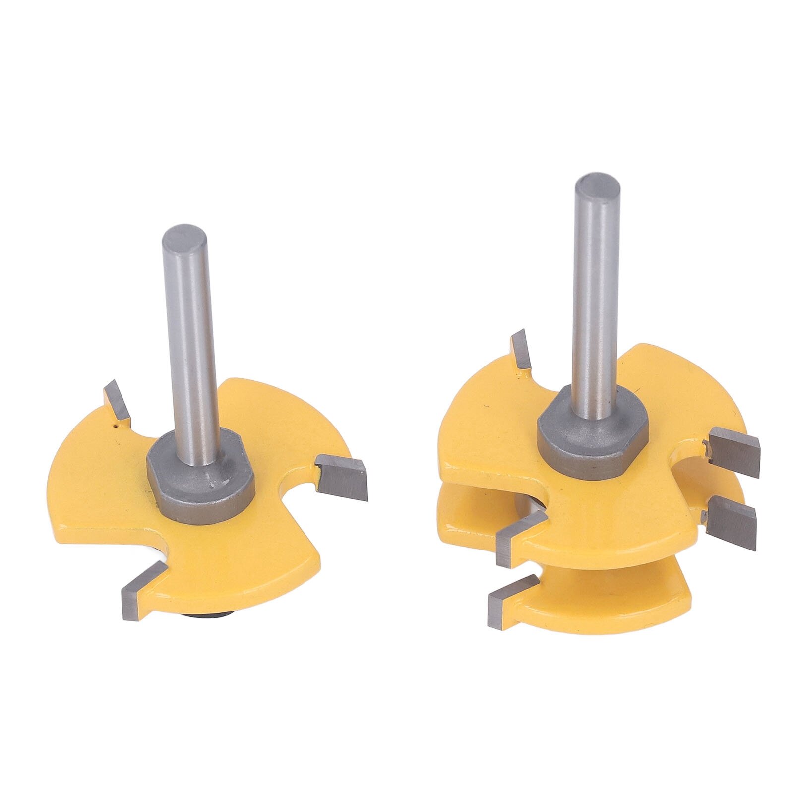 2 шт. Фреза для шипов и пазов, 3 зуба, хвостовик 1/4 дюйма, набор фрез для деревообработки, режущий фрезерный инструмент