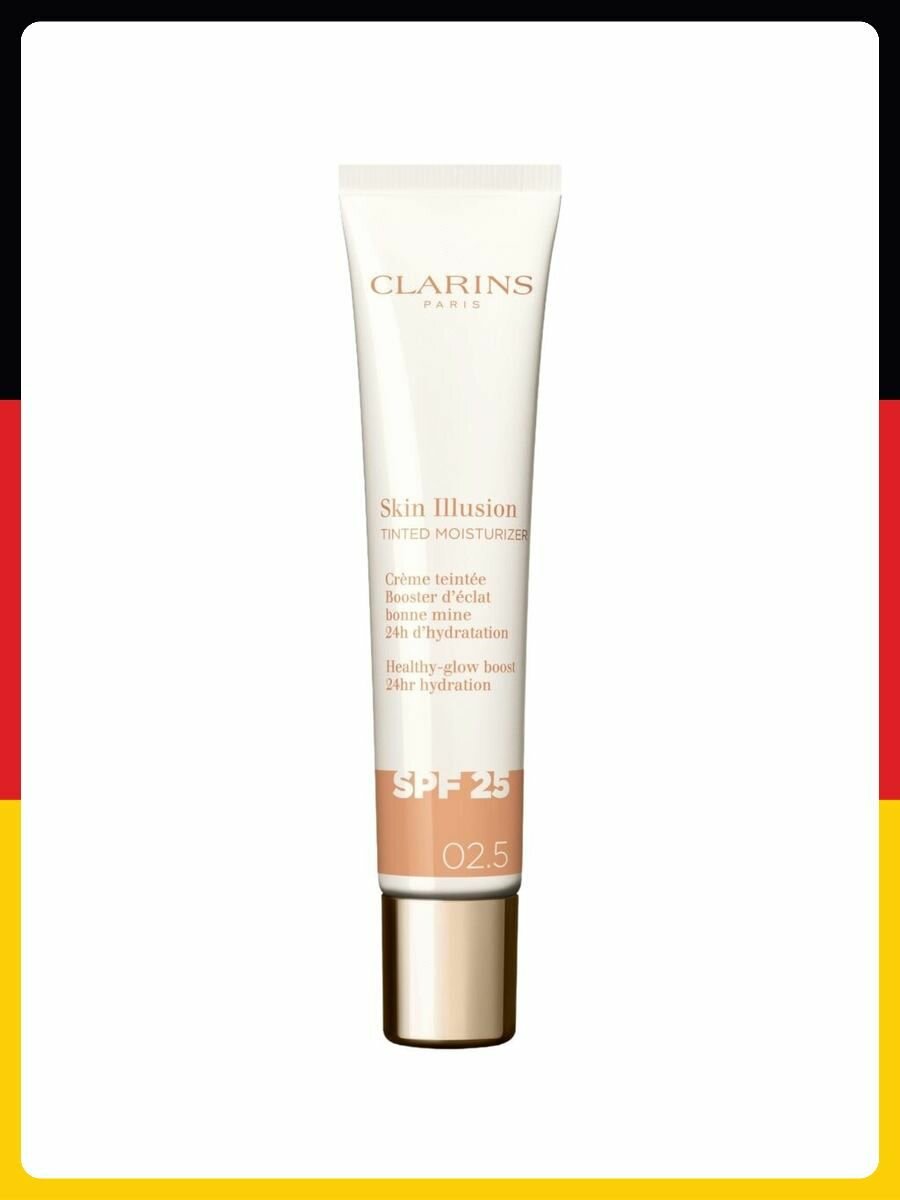 Тонирующий крем для лица CLARINS Skin Illusion Tinted Moisturizer SPF 25, 40 мл № 1 02.5