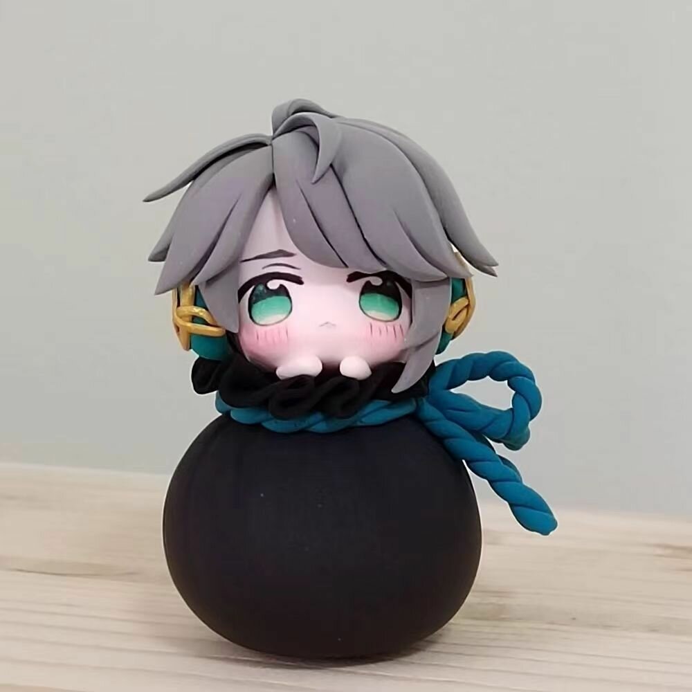 Куклы ручной работы из глины(genshin impact)