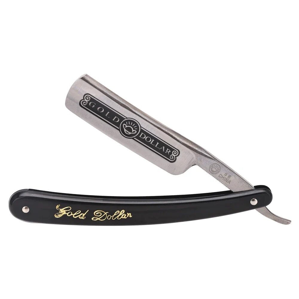 Мужская профессиональная прямая бритва BARBERTOP из нержавеющей стали black