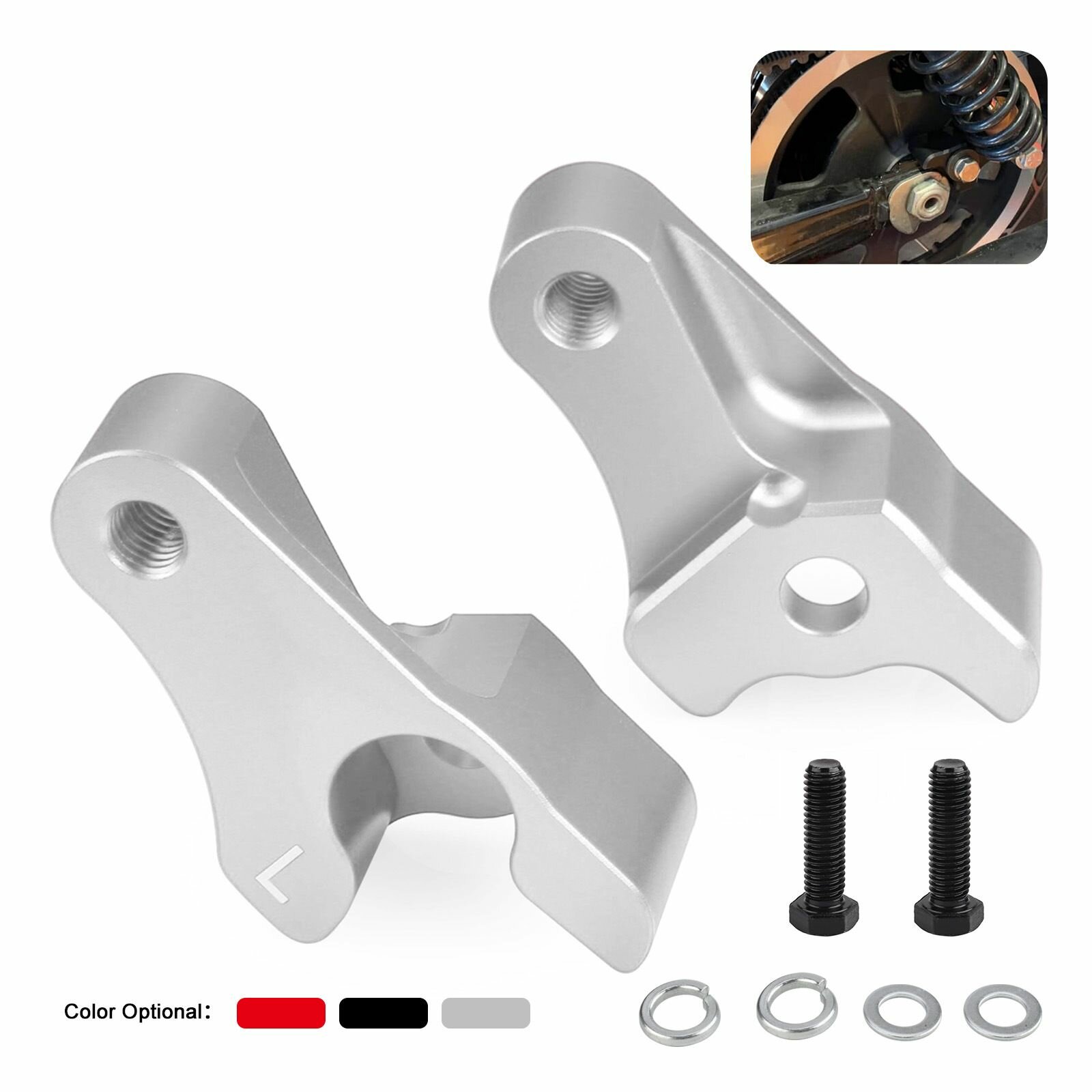 Комплект 2-дюймовых опускных блоков подходит для Harley Davidson 2009-2025(серебристый)