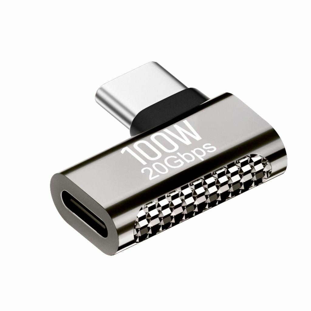 Конвертер для передачи данных USB-C с прямым углом 90 градусов для портативного телефона