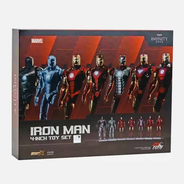 Набор из 7 премиум фигурок Железного Человека (10 см) Iron Man Disney, Дисней